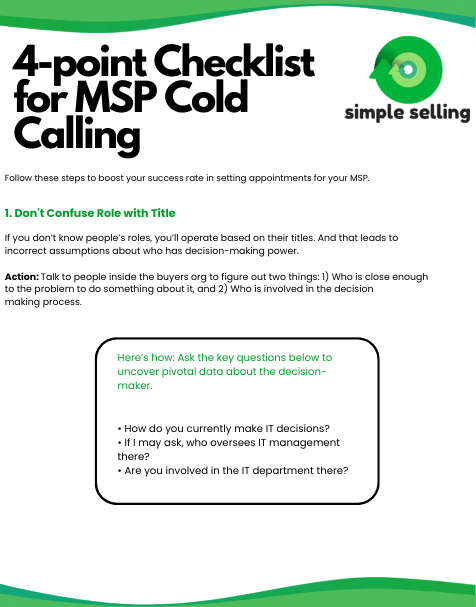4-Point MSP Cold-Calling Checklist